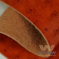 China Imitation Ostrich Leather Synthetic Faux Ostrich Leather Material for Upholstery or Accessories for sale