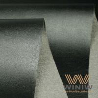 China Light and Comfortable in Stock Textured Black PU Leather Fabric Applied in Shoes Lining Leather for sale