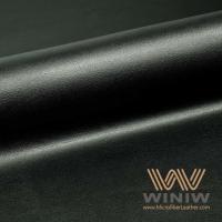 China Light and Comfortable in Stock Textured Black PU Leather Fabric Applied in Shoes Lining Leather for sale