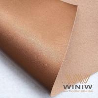 China Leather Substitute Material Brown Faux Leather Upholstery Fabric for Handbags PVC Leather for sale
