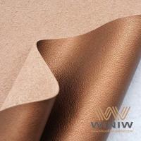 China Leather Substitute Material Brown Faux Leather Upholstery Fabric for Handbags PVC Leather for sale
