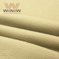 China Light Yellow Skin Texture Leather And Cloth Car Seats Animal Skin Leather Leatherette Fabric for sale