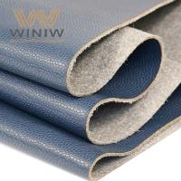 China Navy Blue Faux Embossed Leather Fabric professional supply 	material pu leather for sale