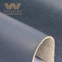 China Navy Blue Faux Embossed Leather Fabric professional supply 	material pu leather for sale