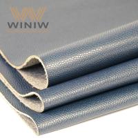 China Navy Blue Faux Embossed Leather Fabric professional supply 	material pu leather for sale