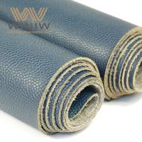 China Navy Blue Faux Embossed Leather Fabric professional supply 	material pu leather for sale