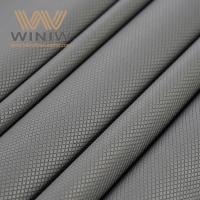 China Gray Diamond Patterned Faux Leather For Gloves Vegan Friendly Embossed Fabric for sale