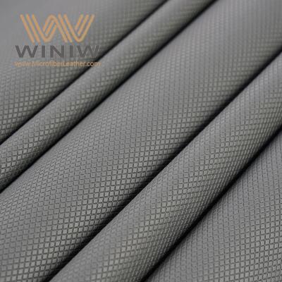 China Gray Diamond Patterned Faux Leather For Gloves Vegan Friendly Embossed Fabric for sale