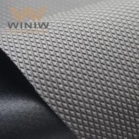 China Gray Diamond Patterned Faux Leather For Gloves Vegan Friendly Embossed Fabric for sale