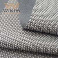 China Gray Diamond Patterned Faux Leather For Gloves Vegan Friendly Embossed Fabric for sale
