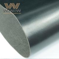 China Black Glaze Polyester Leather Look Fabric for Belts sew and cut for sale