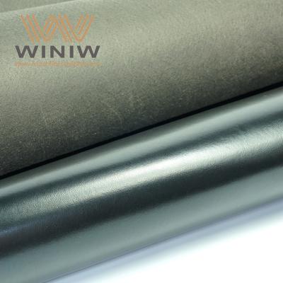 China Black Glaze Polyester Leather Look Fabric for Belts sew and cut for sale