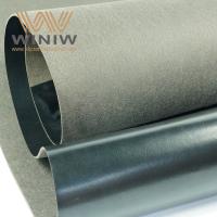 China Black Glaze Polyester Leather Look Fabric for Belts sew and cut for sale