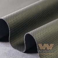China Versatile 0.6-1.0mm Syn Leather Best Perforated Faux Leather Fabric for sale