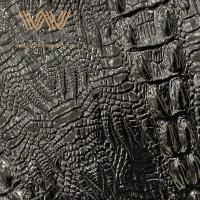 China Black Faux Leather Crocodile Fabric For Bags Selling Products Ready To Ship for sale