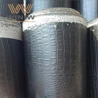 China Black Faux Leather Crocodile Fabric For Bags Selling Products Ready To Ship for sale