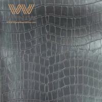 China Black Faux Leather Crocodile Embossed Leather Normal Colors My Order for sale