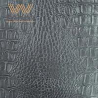 China Black Faux Leather Crocodile Embossed Leather Normal Colors My Order for sale