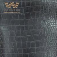 China Black Faux Leather Crocodile Embossed Leather Normal Colors My Order for sale