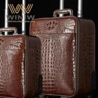 China Elegant Brown Synthetic Crocodile Leather For Bags Better Products Reducing Waste for sale