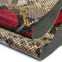 China Bags Snake Skin Embossed Leather Moving Forward Abrasion Resistance for sale