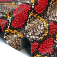 China Bags Snake Skin Embossed Leather Moving Forward Abrasion Resistance for sale