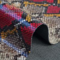 China Bags Snake Skin Embossed Leather Moving Forward Abrasion Resistance for sale