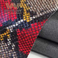 China Bags Snake Skin Embossed Leather Moving Forward Abrasion Resistance for sale