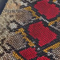 China Bags Snake Skin Embossed Leather Moving Forward Abrasion Resistance for sale