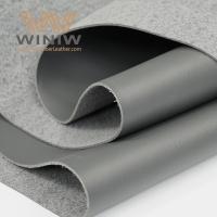 China Gray Faux Patent Leather Fabric For Sofa Polyurethane Resins Printed Faux Leather for sale