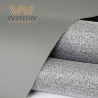 China Gray Faux Patent Leather Fabric For Sofa Polyurethane Resins Printed Faux Leather for sale