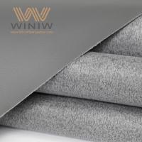 China Gray Faux Patent Leather Fabric For Sofa Polyurethane Resins Printed Faux Leather for sale