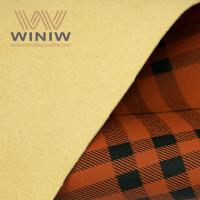 China Animal Rights Tartan Check 2mm Faux Leather For Furniture Faux Patent Leather Fabric for sale