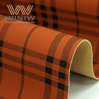 China Animal Rights Tartan Check 2mm Faux Leather For Furniture Faux Patent Leather Fabric for sale