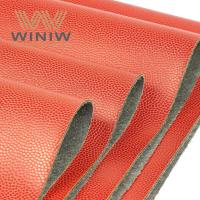 China Red Basketball Skin Pattern Polyurethane Vegan Leather World Of Fashion Classic Look for sale