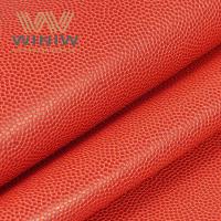 China Red Basketball Skin Pattern Polyurethane Vegan Leather World Of Fashion Classic Look for sale