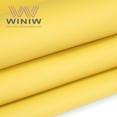 China Lemon Yellow Suede Leather Fabric For Sofa Selling Products Suede Leather Sofa for sale