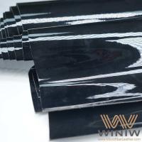 China Black Vinyl Patent Leather for Shoes Upper 	glitter pu leather for sale