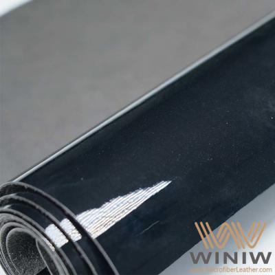 China 0.8 Mm Pu Black Vinyl Patent Fabric Water Resistant for sale
