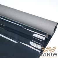China Holographic Microfiber Patent Leather Fabric High Glossy for sale
