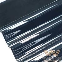 China Anti Abrasion Blue Faux Patent Fabric Tear Resistant For Shoes for sale