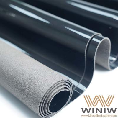 China High Resilience Microfiber Patent Faux Leather 0.8mm 2mm for sale