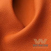 China Real Orange WINIW Microfiber leather for Automotive Seat Trims Wear Resisting for sale