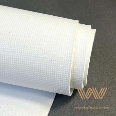 China Tight Fiber White Faux Microfiber Leather For Football for sale