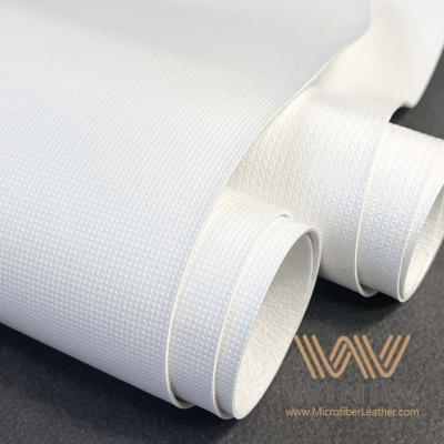 China Water-Resistant White Synthetic Suede Leather For Football for sale