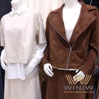 China Soft PU Leather Garment With Rich Color Durable And Stable Size for sale