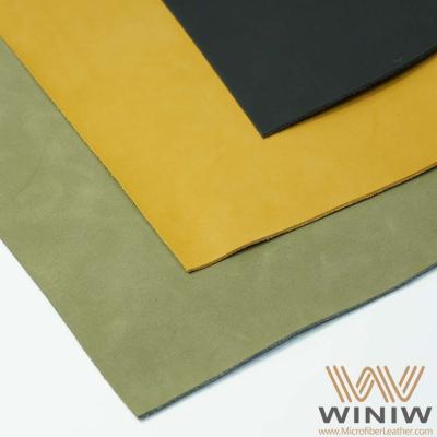 China High Quality Surface Finish Synthetic Microfiber Nubuck Leather Fabric for sale