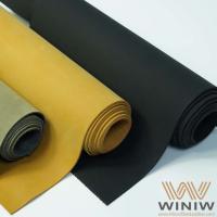 China Embossed Different Colors Faux Microfiber Nubuck Leather Fabric for sale