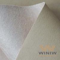 China Anti Yellowing Beige Pig Grain Faux PU Leather For Shoe Lining for sale