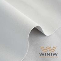 China Good Elasticity White Suede PU Leather Microfiber Shoe Lining for sale